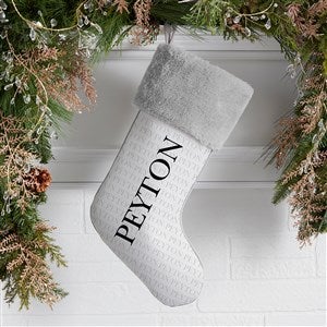Yuletide Repeating Name Personalized Christmas Stockings