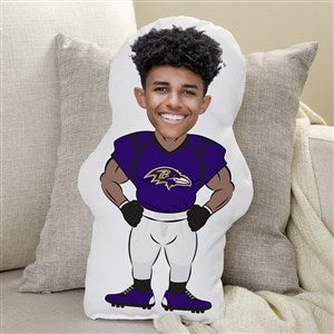 Baltimore Ravens Personalized Photo Football Character Pillow