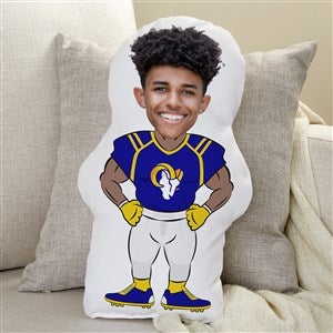 Los Angeles Rams Personalized Photo Football Character Pillow