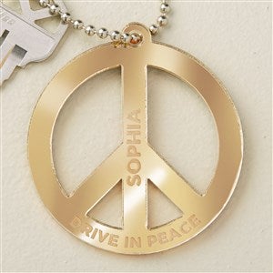 Peace Sign Personalized Acrylic Keychains