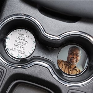 Botanical Memorial Personalized Car Coaster Set of 2