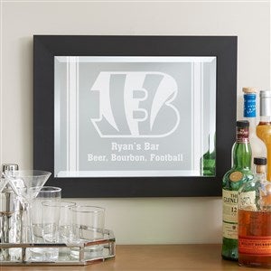 NFL Cincinnati Bengals Engraved Framed Wall Mirror