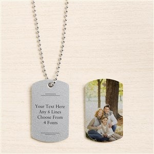 Write Your Own Personalized Photo 2 Sided Dog Tag