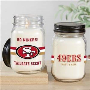 NFL San Francisco 49ers Personalized Farmhouse Candle Jar