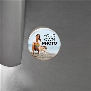 Your Own Photo Personalized Round Wood Magnet