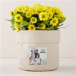 Your Own Photo Personalized Canvas Flower Planter - 7x7