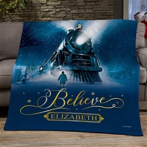 Polar Express Personalized Holiday Plush Fleece Blanket - 60x80
