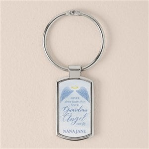 Guardian Angel Personalized Photo Charm Keychain