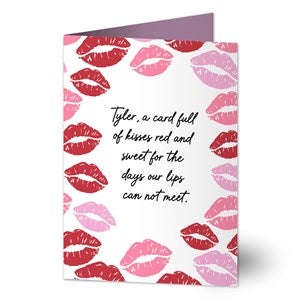Lips of Love Personalized Romantic Greeting Card