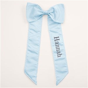 Embroidered Blue Bow