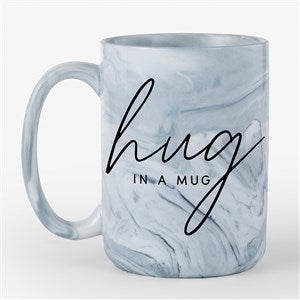 Hug in a Mug Personalized 11oz Marble Ceramic Mug - Gray