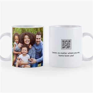 Photo Personalized Coffee Mug with Video QR Code 15 oz.- White