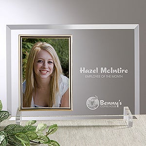 Engraved Glass Picture Frame With Your Business Logo