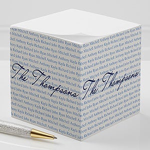 Personalized sticky Note Cubes - Family is Forever