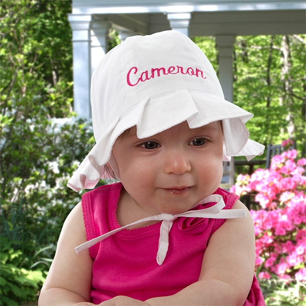 10151 - Personalized Ruffle Baby Sun Bonnet