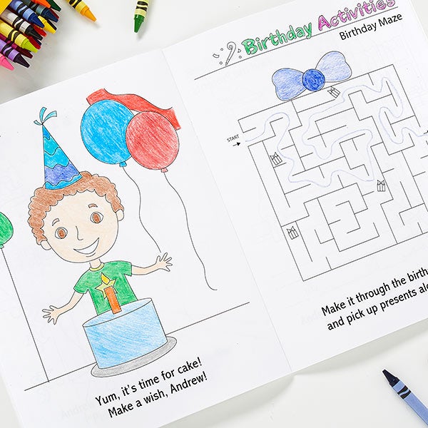 Personalized Birthday Coloring Books - Happy Birthday