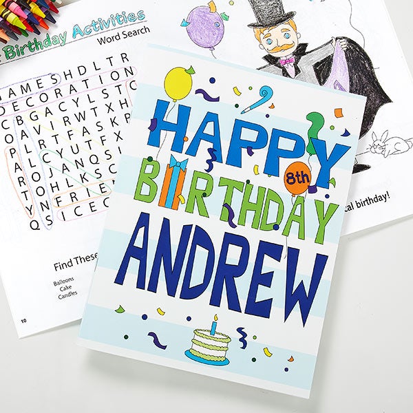 Personalized Birthday Coloring Books - Happy Birthday