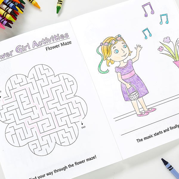 Personalized Flower Girl Coloring Book