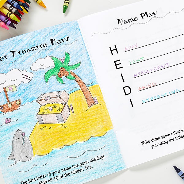 Personalized Kids Coloring Book & Crayon Set