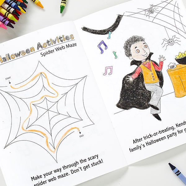 Personalized Coloring Books - Happy Halloween