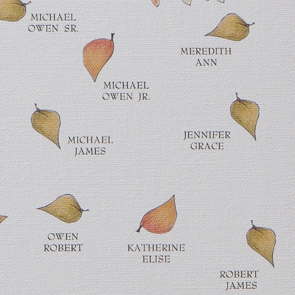 Personalized Fall Family Tree Canvas Art