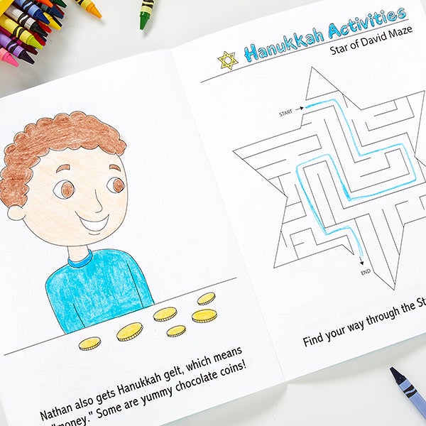 Personalized Hanukkah Coloring Book
