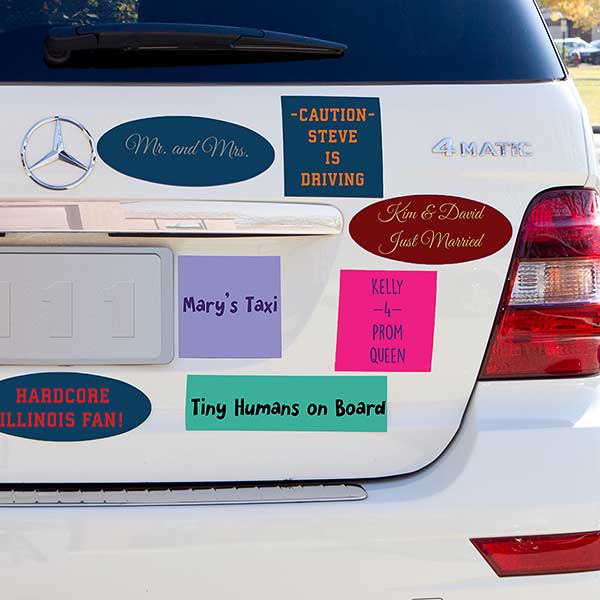 Custom Magnetic Bumper Stickers - Rectangle