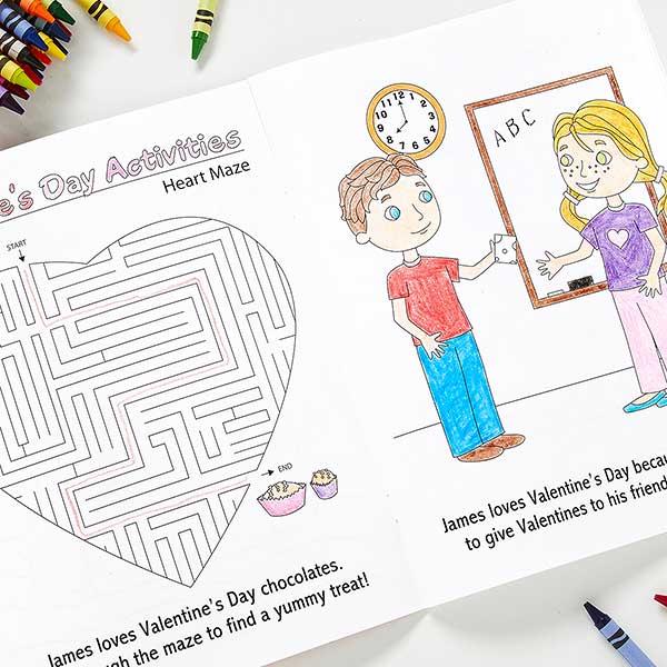 Personalized Valentine's Day Coloring Book
