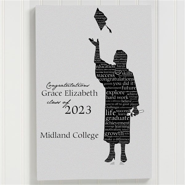 Personalized Graduation Canvas Art - The Graduate