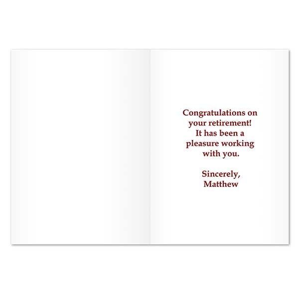 Personalized Retirement Cards - Happy Retirement