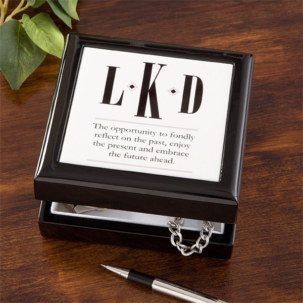 Personalized Keepsake Box for Men - Monogram