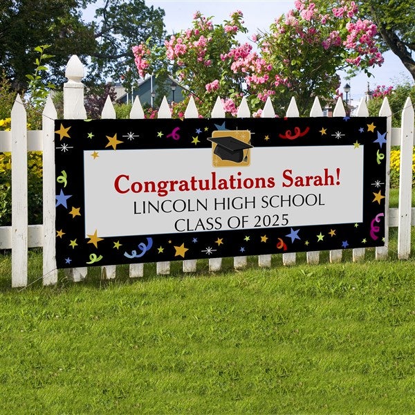 Personalized Graduation Party Banners - Let's Celebrate