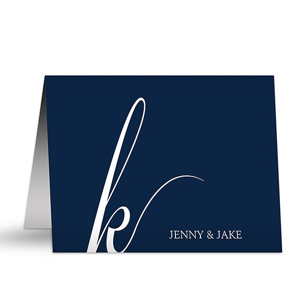 Personalized Note Cards - Stylish Monogram