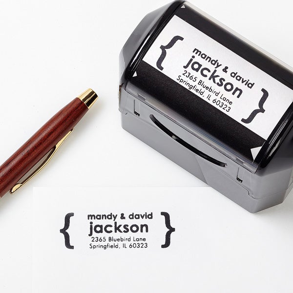 Personalized Self-Inking Address Stamp - Modern Quotes