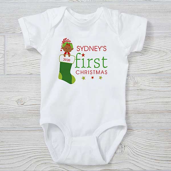 Personalized Baby's First Christmas Bodysuit - Christmas Clearance