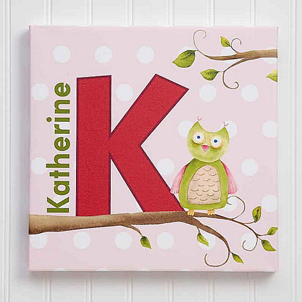 12816 - Owl About You Personalized Canvas Print