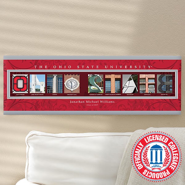 13252 - Ohio State Campus Letter Art Canvas