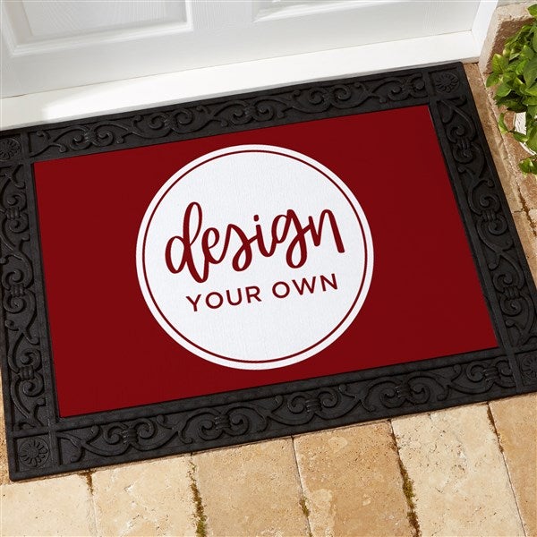 Design Your Own Personalized 18x27 Doormat - Burgundy