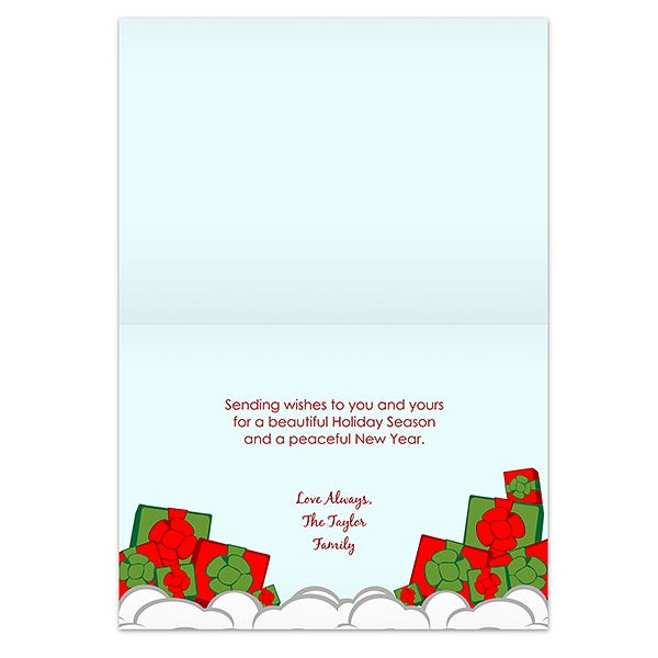Personalized Christmas Cards - Picture With Santa