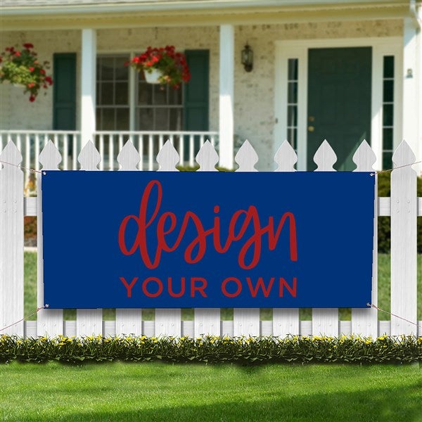 Design Your Own Custom Printed Vinyl Banners - Blue