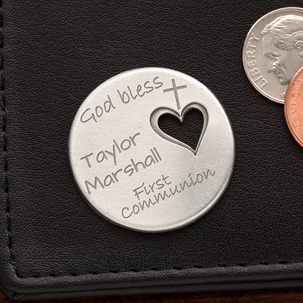 14282 - Holy Day Personalized Heart Pocket Token