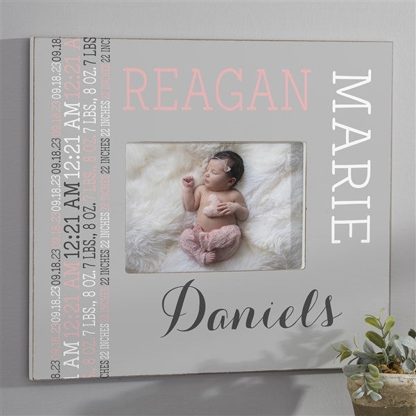 Darling Baby Girl Personalized Picture Frame - 5x7 Wall Frame