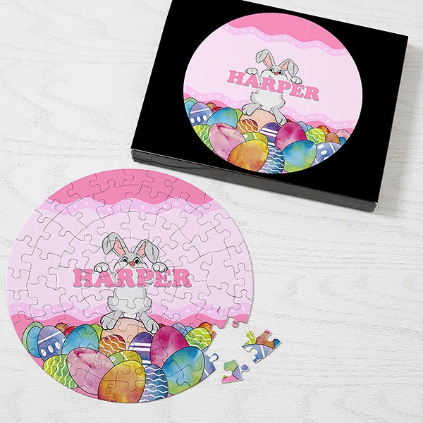 Personalized Bunny Love Easter Puzzle - 68 Piece Puzzle