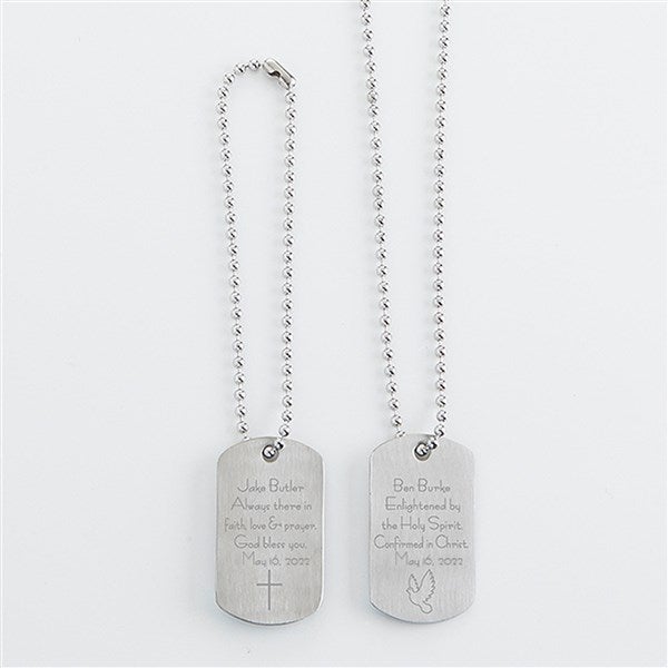 Personalized Religious Dog Tag Set - Confirmation