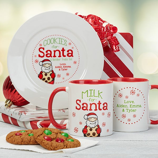 Personalized Christmas Cookies & Milk For Santa Collection