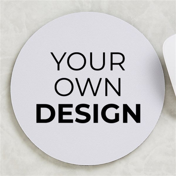 Design Your Own Personalized Round Mouse Pad - White