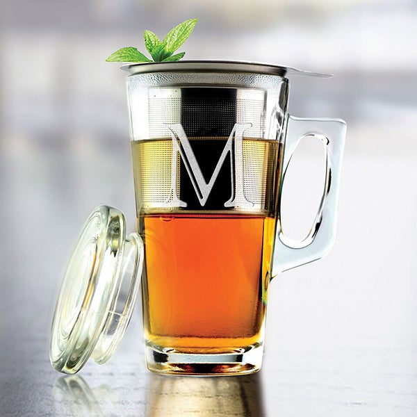 16118 - Initial Impressions Personalized Tea Glass With Diffuser
