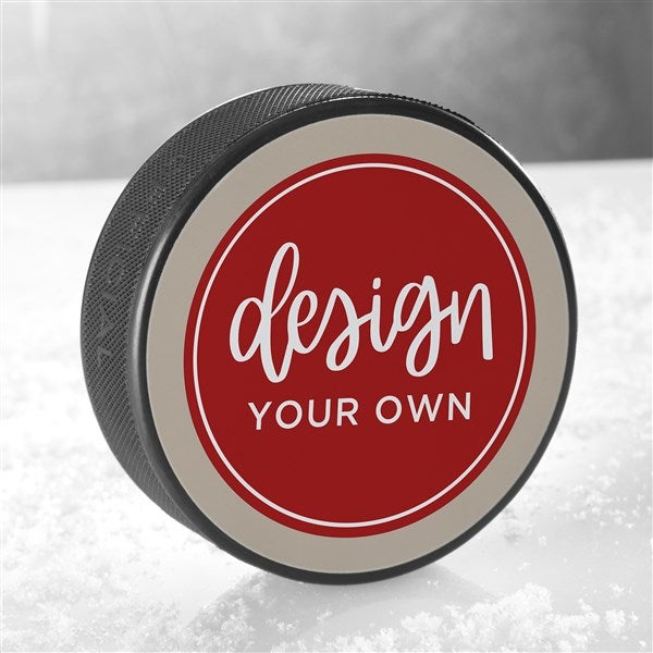 Design Your Own Personalized Hockey Puck- Tan