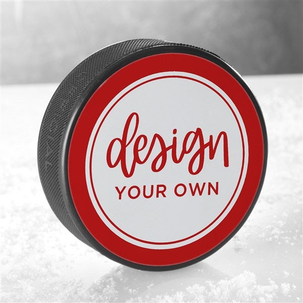 Design Your Own Personalized Hockey Puck- Red