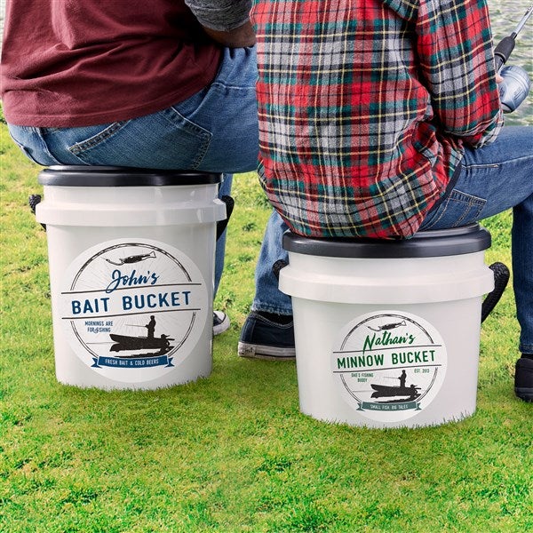 Personalized Fishing Cooler - Bait Bucket